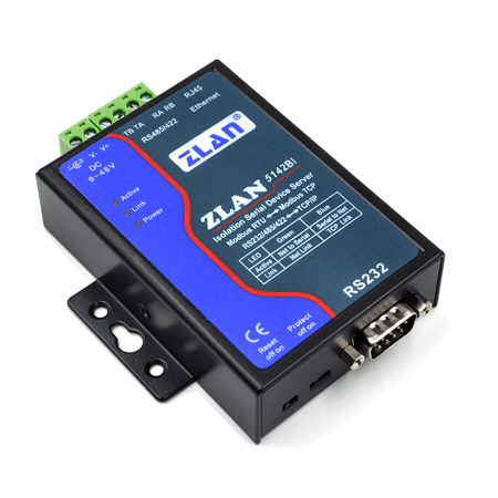 Isolation Type Serial Device Server, RS485 Isolating, Power Isolated