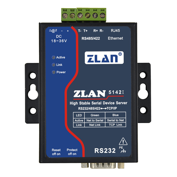 Isolation Type Serial Device Server, RS485 Isolating, Power Isolated