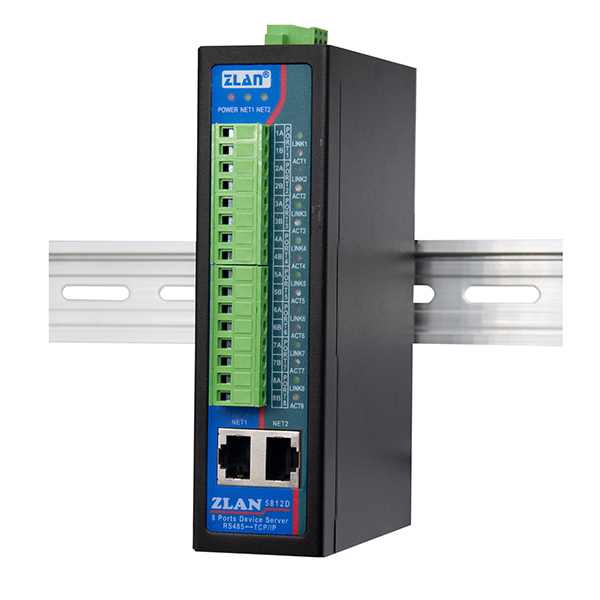 ZLAN5812D Rail type 8 Serial port server /Modbus Gateway